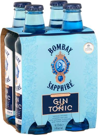 Bombay Sapphire Gin & Tonic 275ml 4 Pack – The Loose Dozen - Fine Wine ...