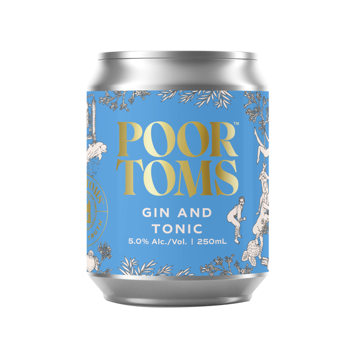 Poor Toms Gin & Tonic 250ml – The Loose Dozen - Fine Wine & Spirits